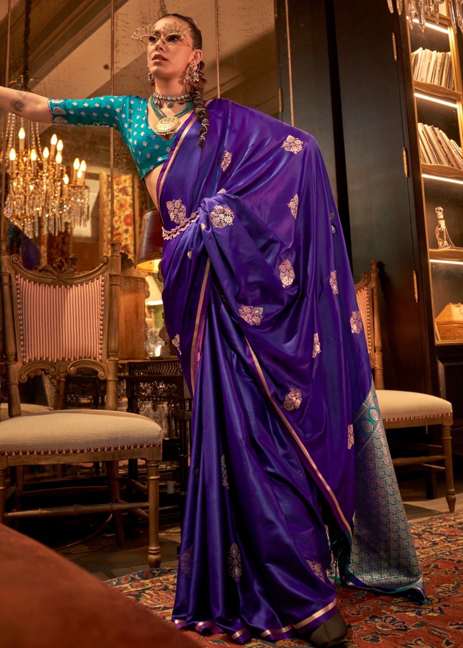 Buy Latest Satin Silk Sarees at Sunasa