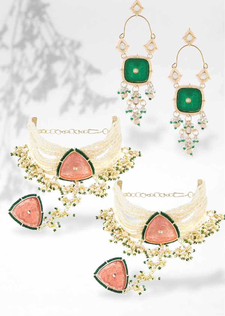 Shop Kundan Haath Phool Hand Harness Jewellery & Earrings USA Online ...