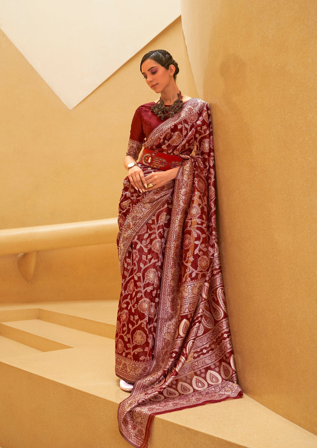 Buy Designer Lucknowi Sarees Online India | Chikankari Sarees Online ...