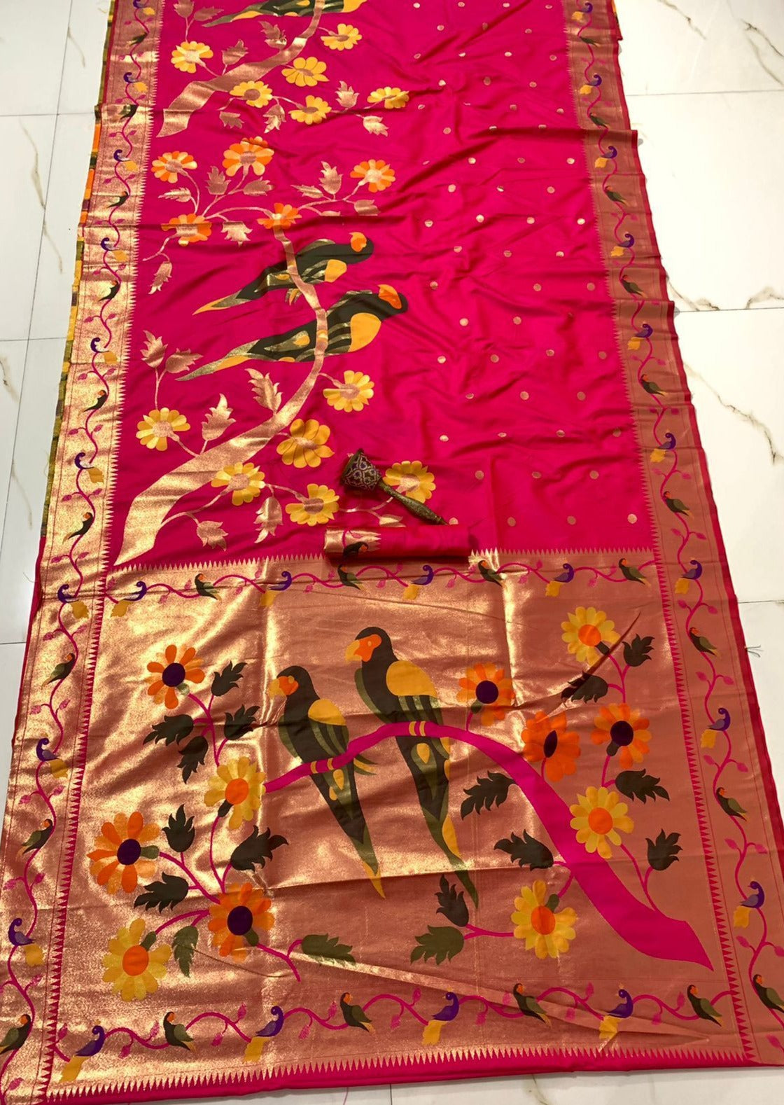 Pure Paithani Silk Handloom Zari Saree (with colour options) – Sunasa