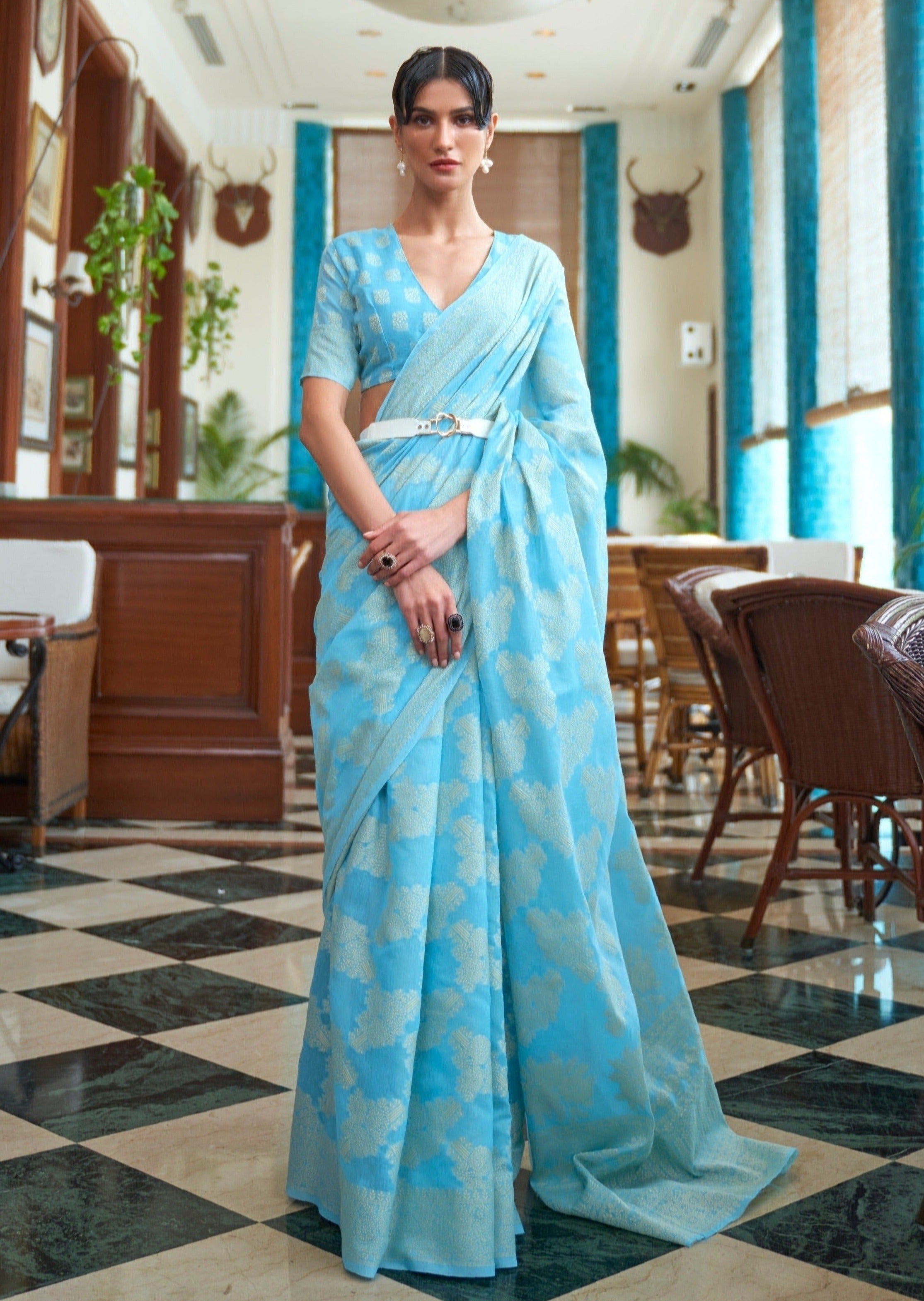 Buy Designer Lucknowi Sarees Online India | Chikankari Sarees Online ...
