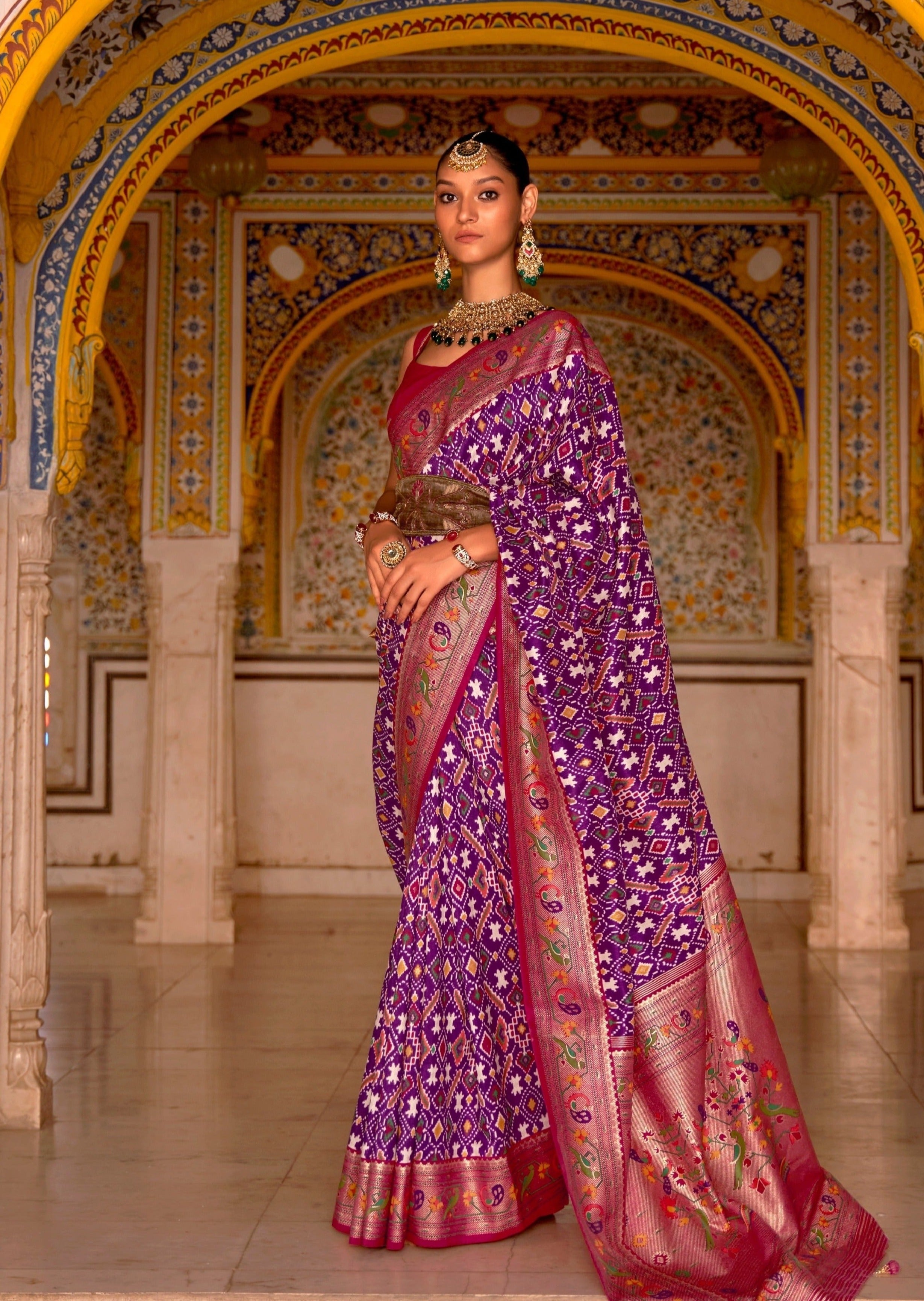 Designer Bridal Patola Sarees Online – Sunasa